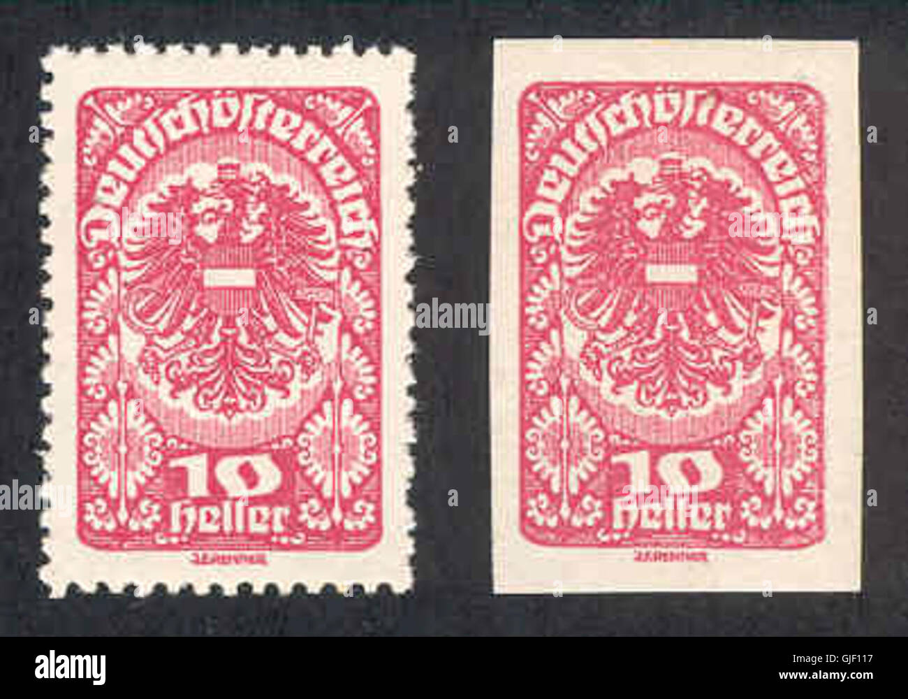 The German Austria 10 Heller stamp is a key early issue from the short ...