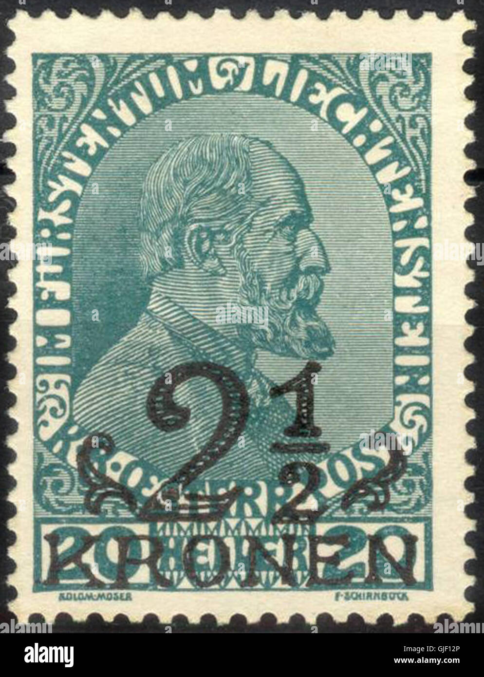 The 1920 Liechtenstein Michel 16 stamp is a significant issue from the ...
