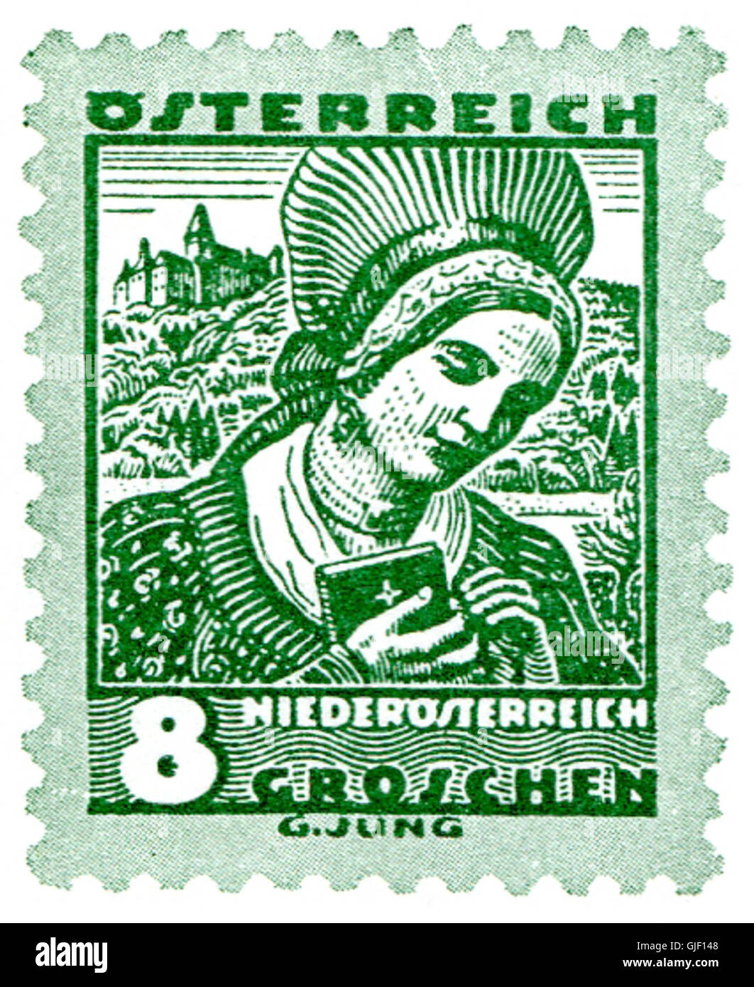 The Trachtenserie 8gr stamp, issued by Germany, is part of a ...