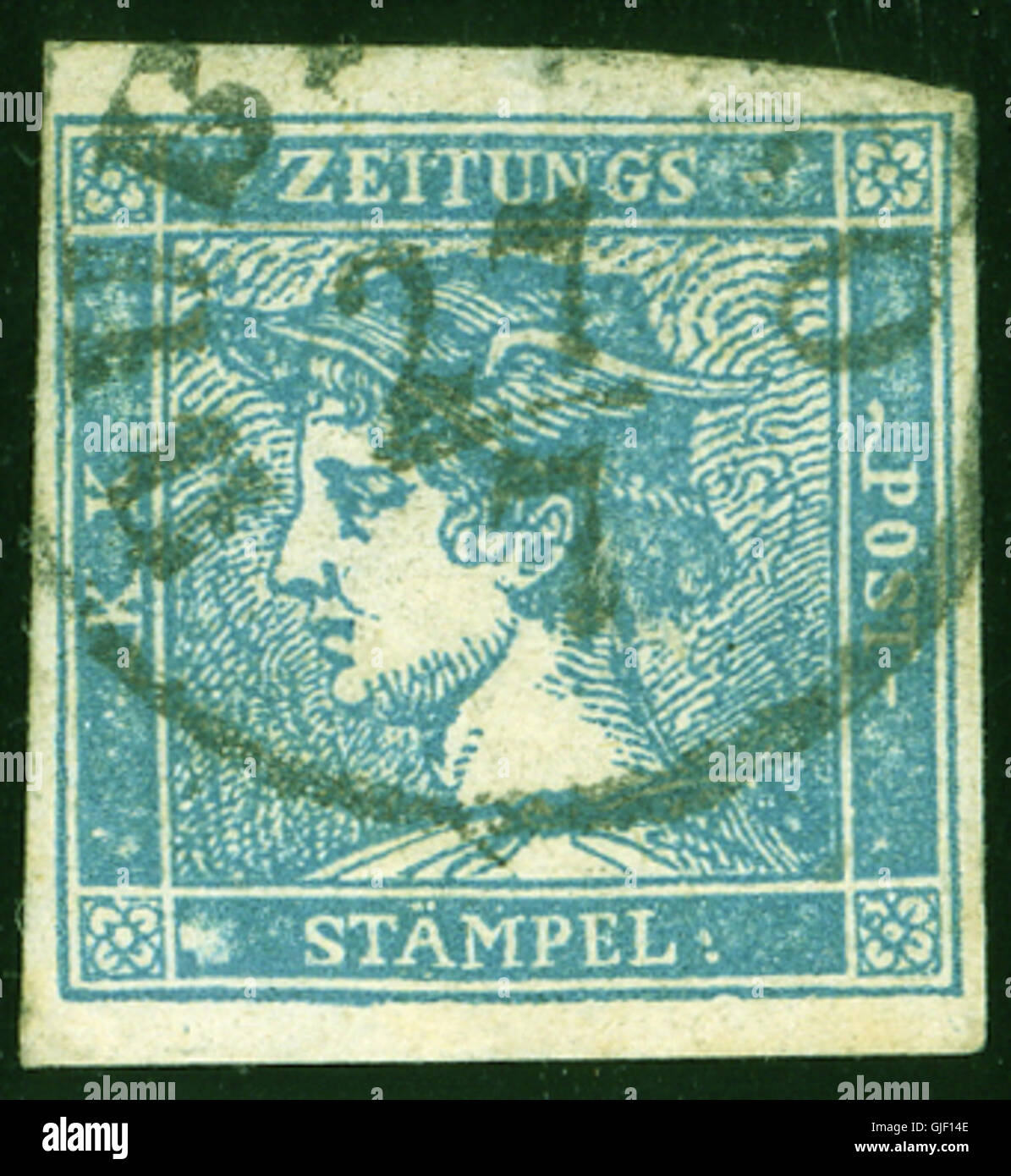 The 1851 issue Newspaper type IIIa Dubiecko stamp is one of the early ...