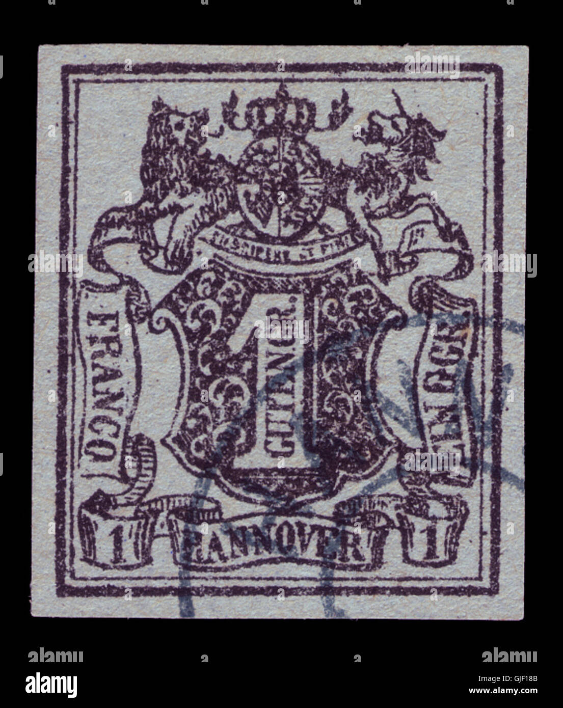 The Hannover 1850 1 Wappen stamp is a notable issue from the Kingdom of ...