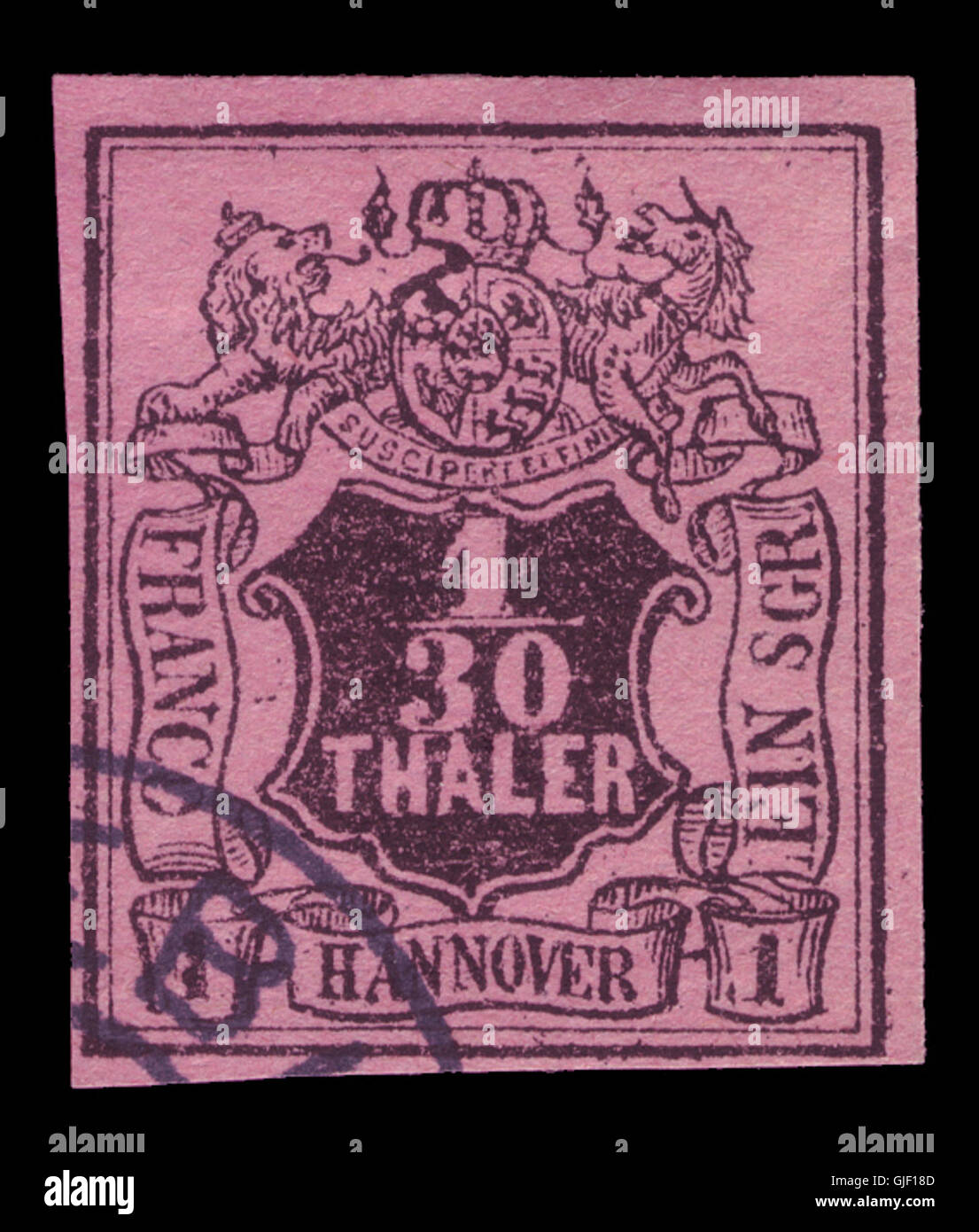 The 1855 Hannover 3 Wappen stamp, featuring a 3 Groschen value, was ...