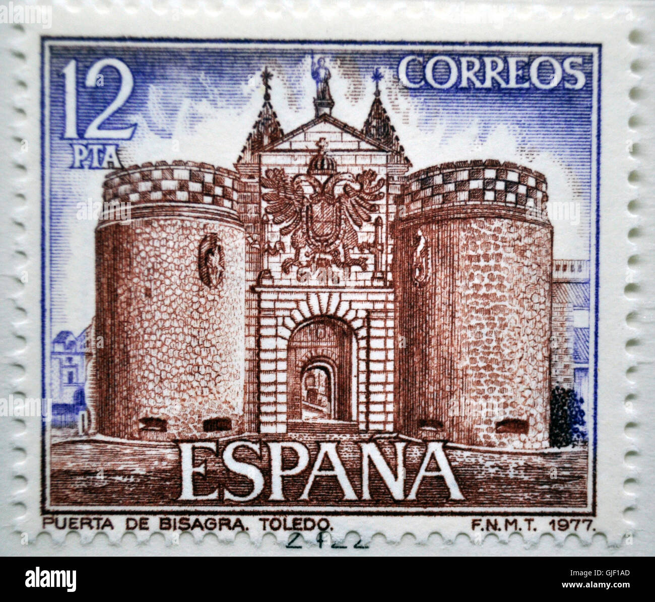 postage stamp,Door of Bisagra, Toledo, Spain, 1977 Stock Photo - Alamy