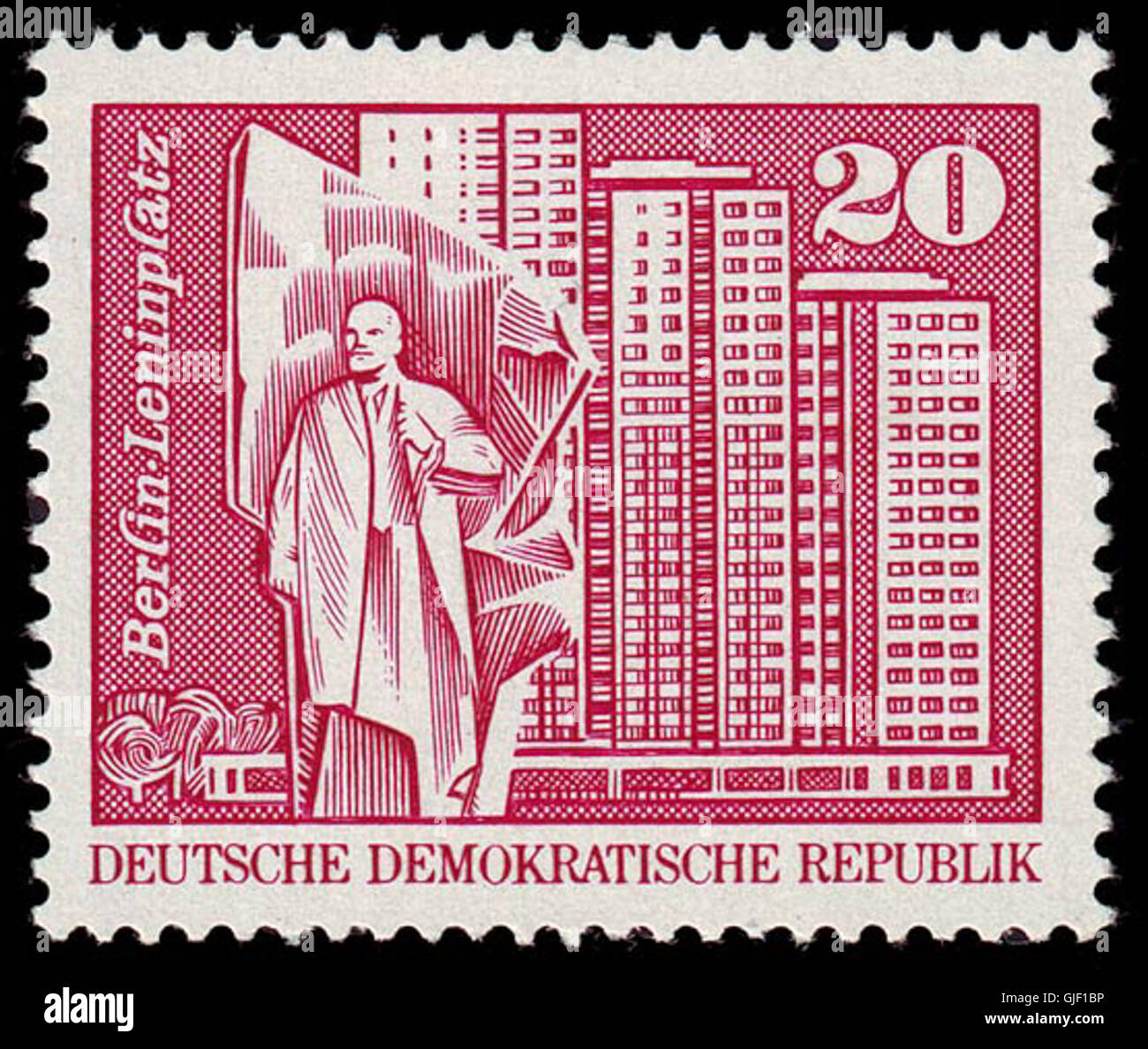 The Berlin Leninplatz stamp is from the German Democratic Republic (DDR ...