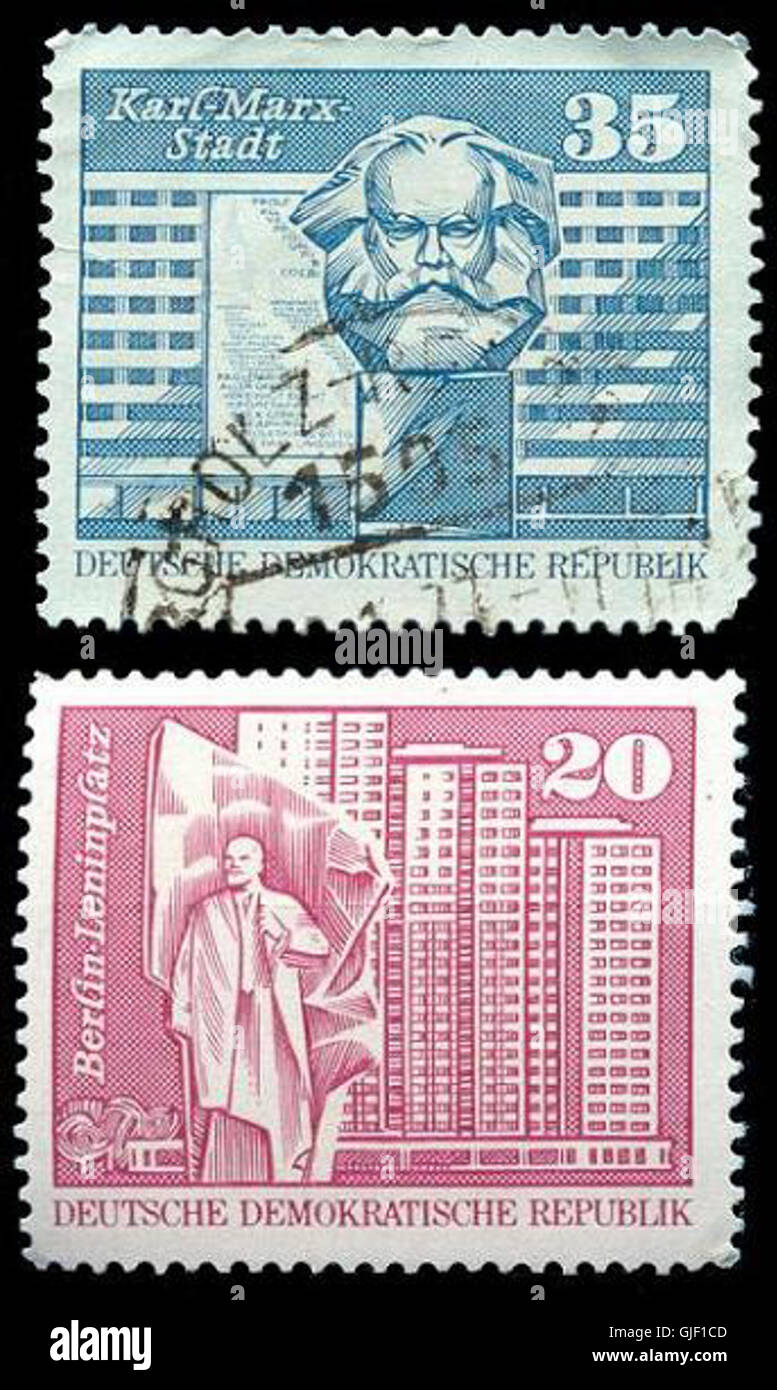 The DDR-Briefmarke 9 stamp, issued by East Germany, is part of a series ...