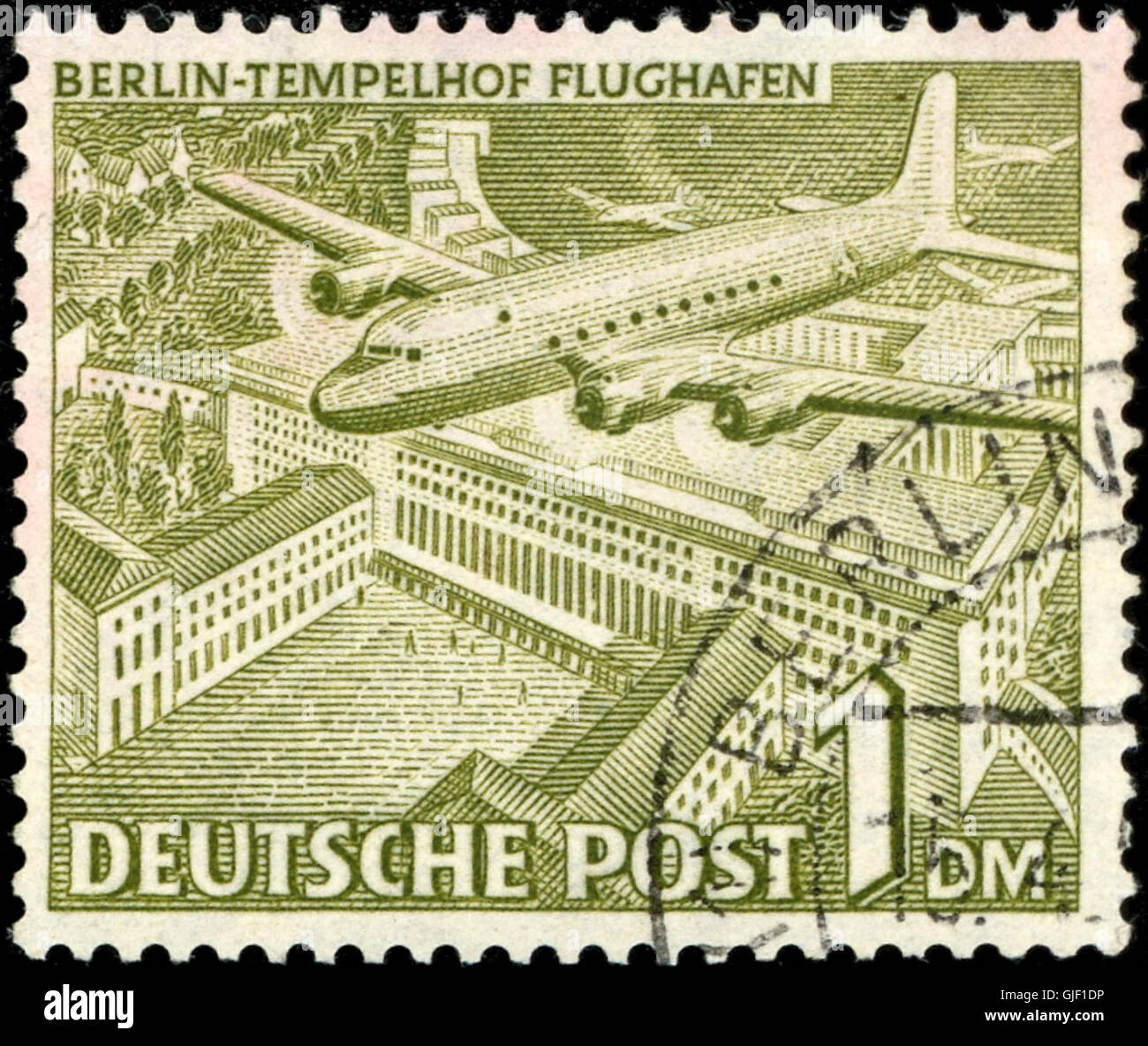 The 1 Deutsche Mark stamp issued by Deutsche Post represents a key ...