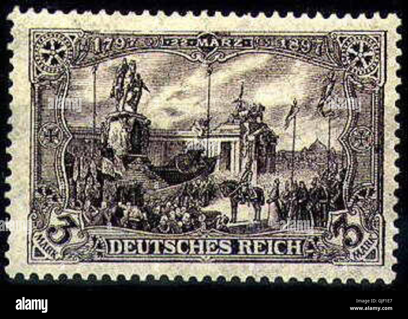 The Reichspost Nationaldenkmal stamp was issued to commemorate the ...