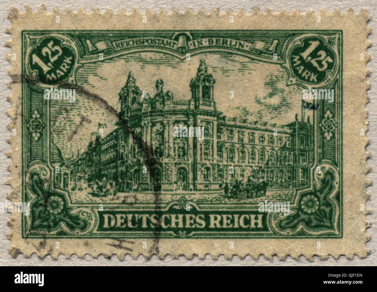 The Reichspostamt Berlin stamp was issued as part of the German postal ...