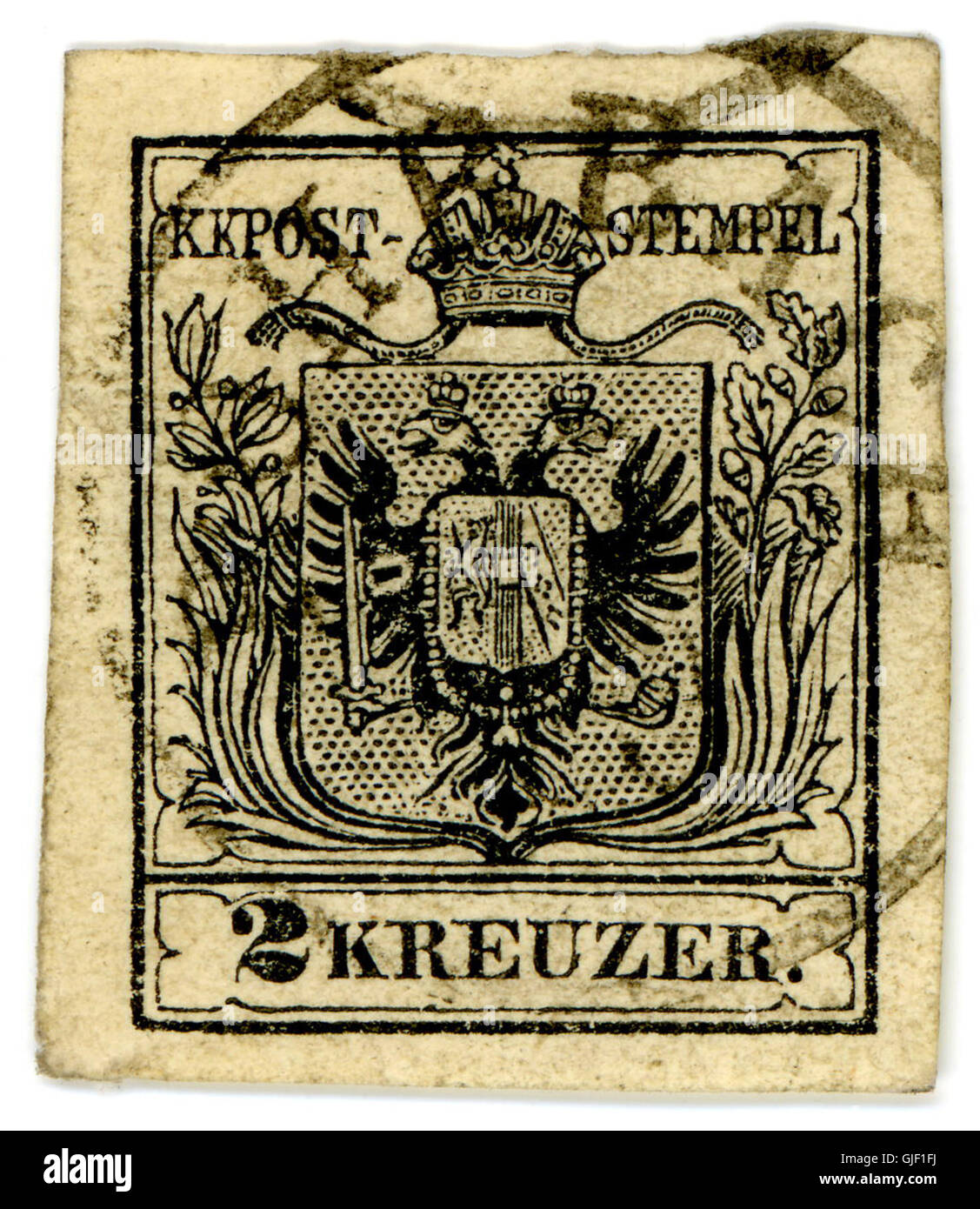The 1850 2kr Mach Rohrbach O™ stamp is a rare early issue from the ...