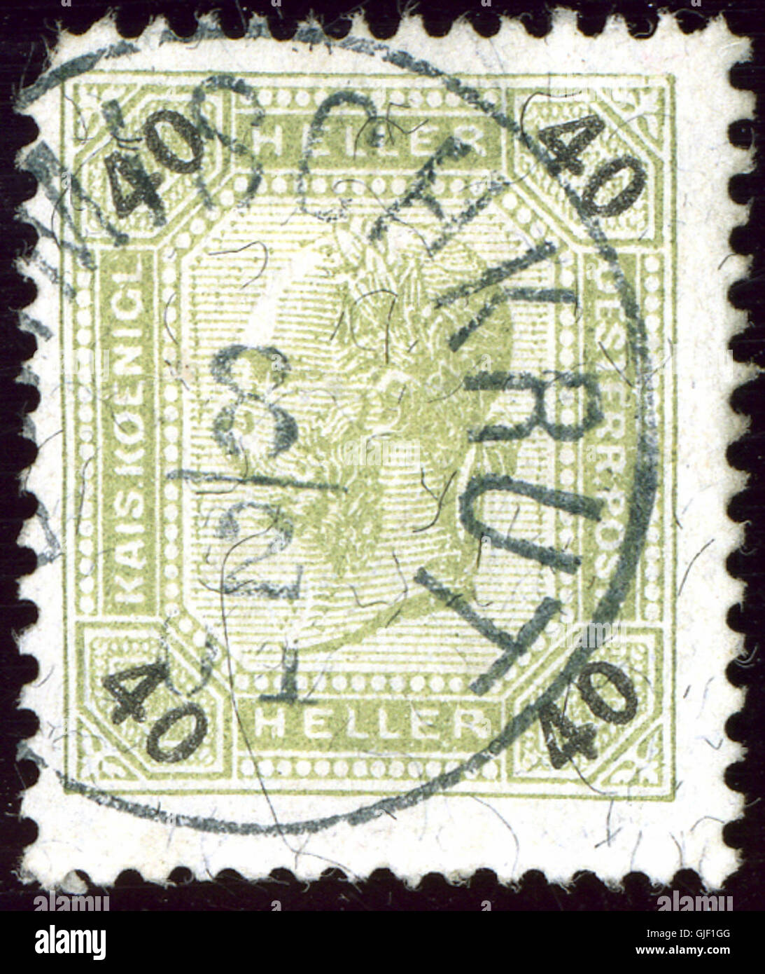 The 1901 KK 40h Böhmischkrut Mi78A stamp was issued under Austro ...