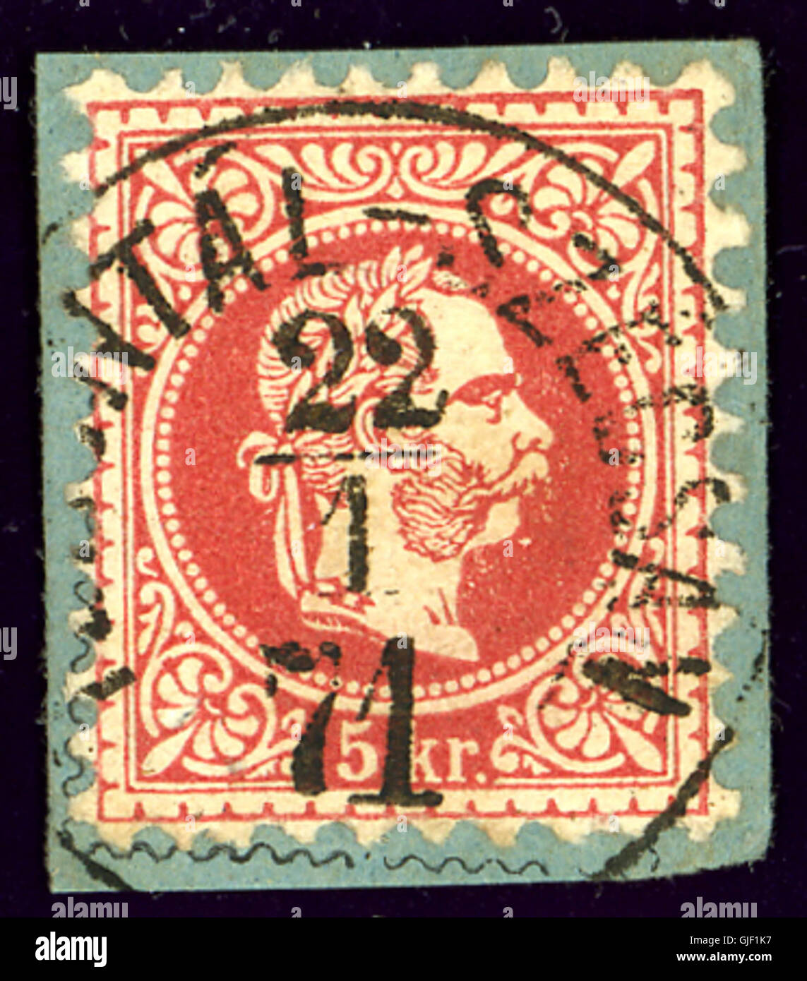The 1871 Torontal 5kr stamp issued in Serbia is an early example of ...
