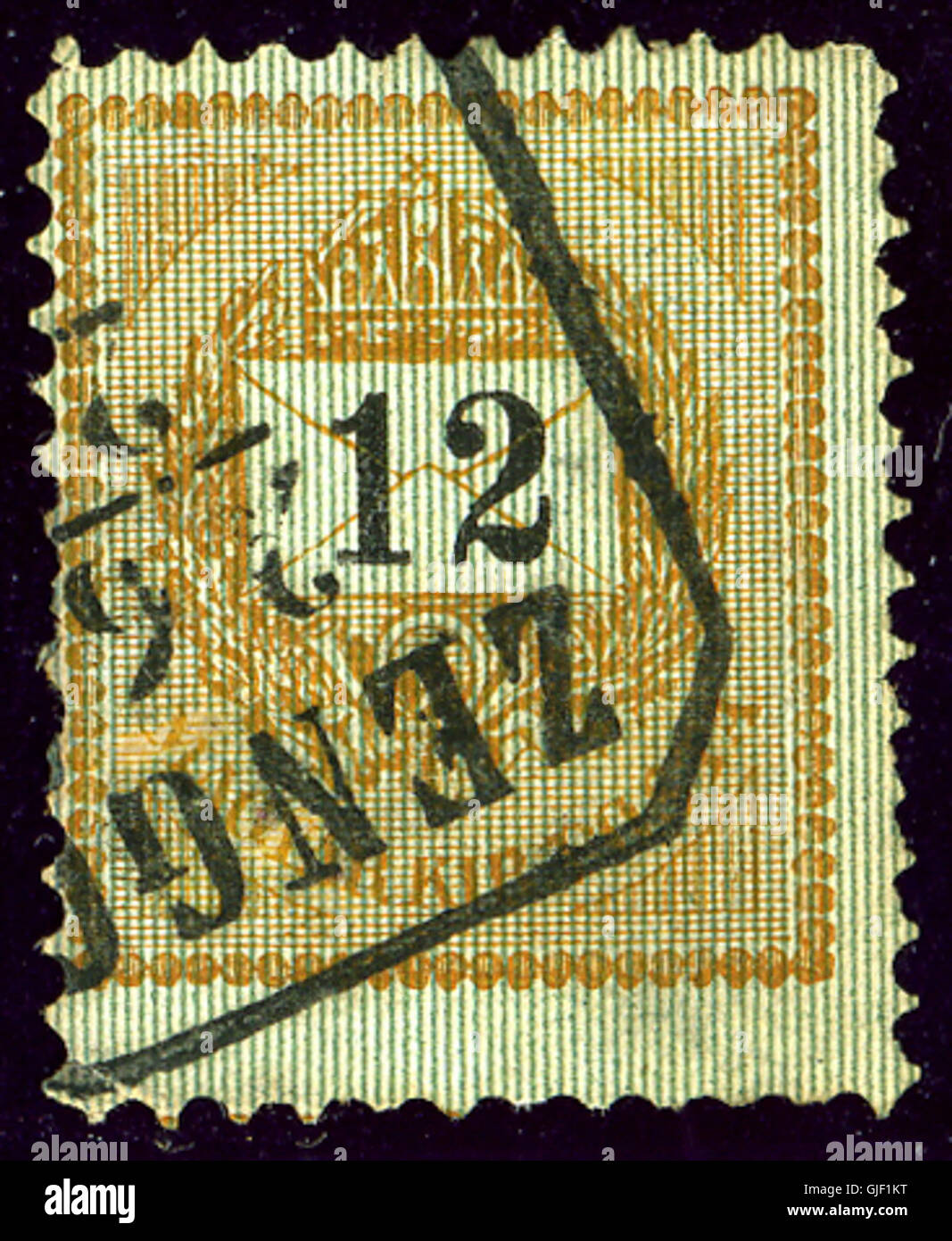 The 1888 Zengg 12kr Mg stamp is a rare issue from the Kingdom of ...