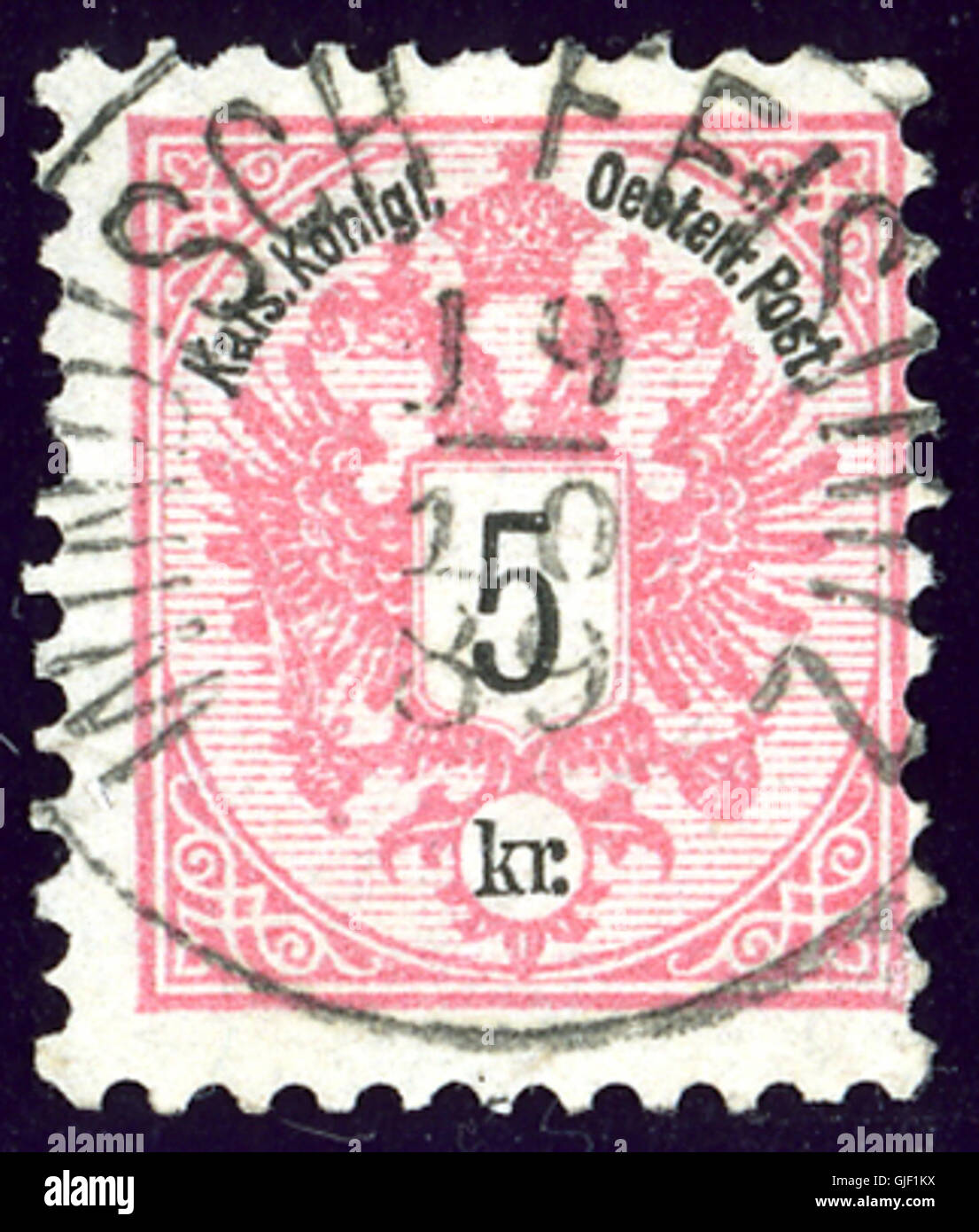 The 1889 Windisch Feistritz 5kr Slovenska Bistrica stamp is a rare ...