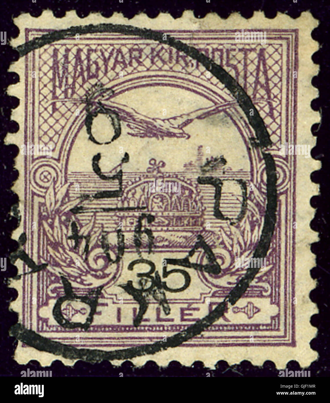 The 1904 Pakrac 35f Ks stamp is part of a historical series issued by ...