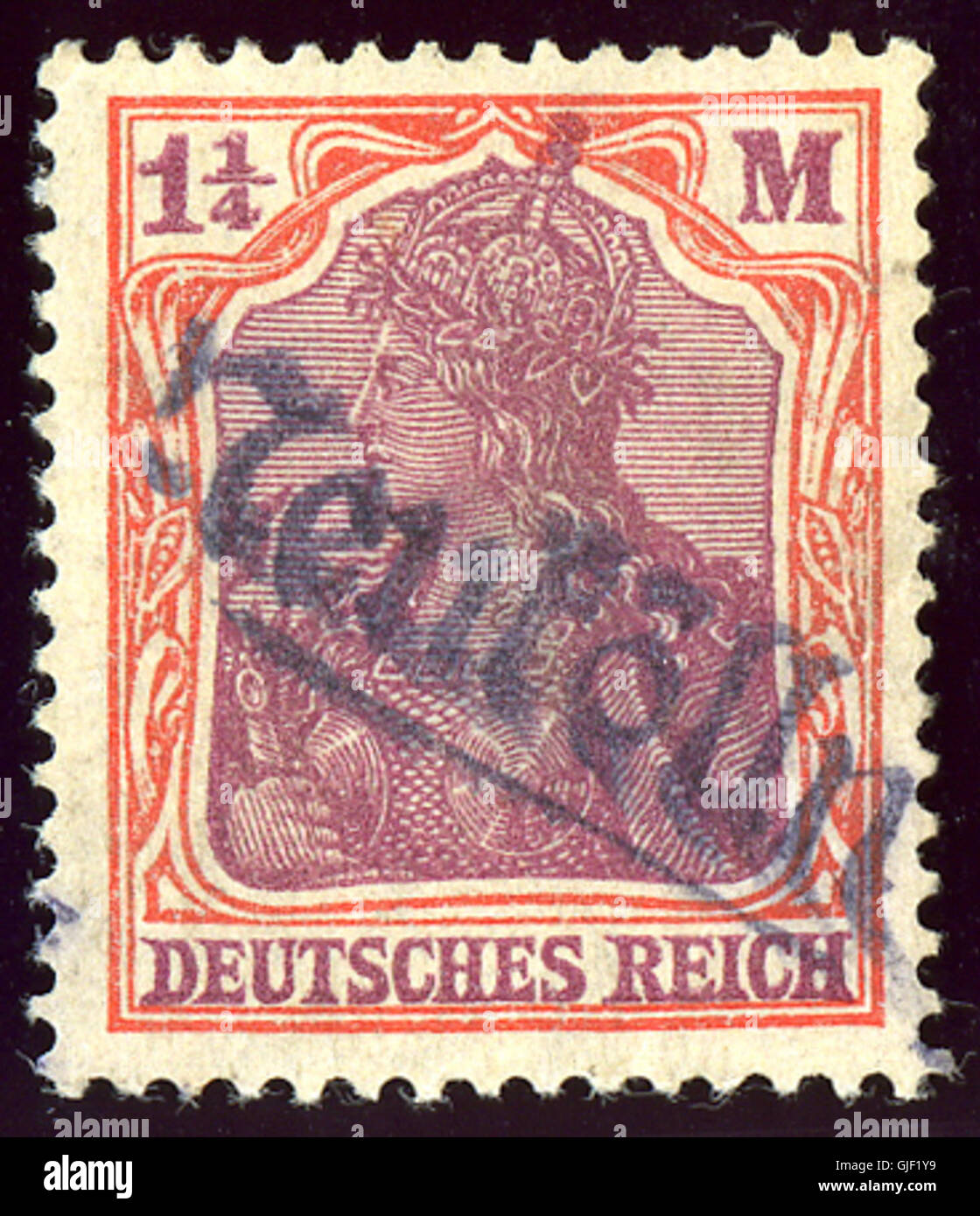 The 1922 Reich Neukölln Mi198 stamp was issued in the early Weimar ...