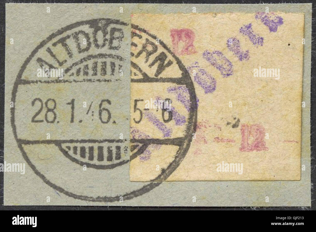 The 1945 Altdöbern stamp was issued during the post-war period in ...