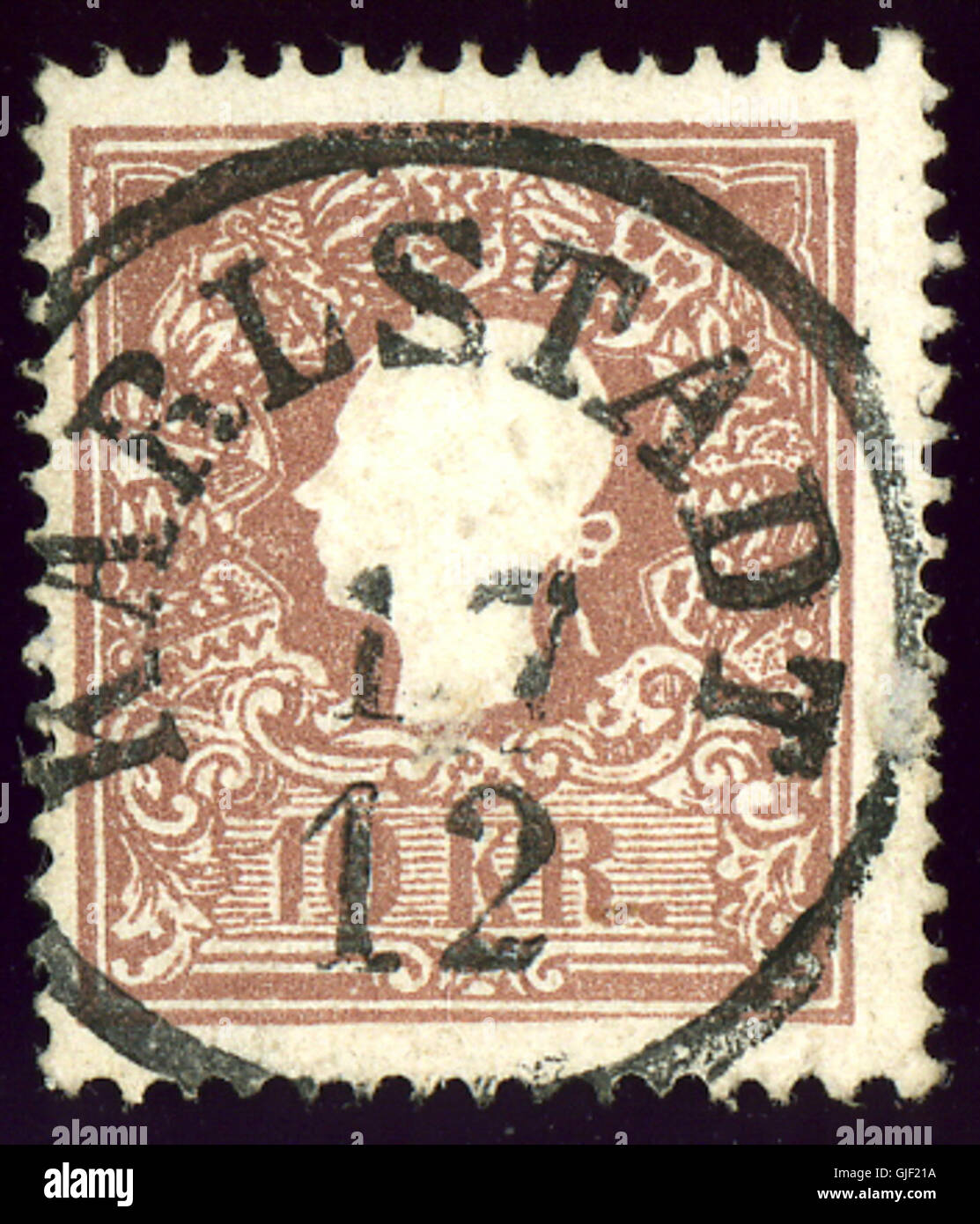 The 1859 Karlstadt 10kr Ks stamp is a rare piece of 19th-century postal ...