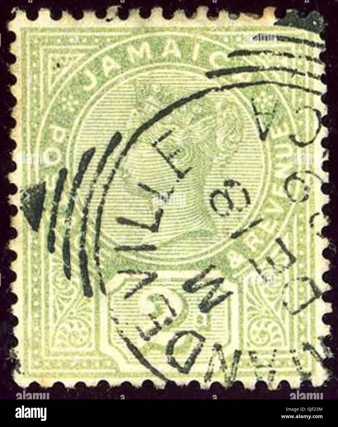 The 1889 2d Jamaica Mandeville SG28 stamp features a design that was ...