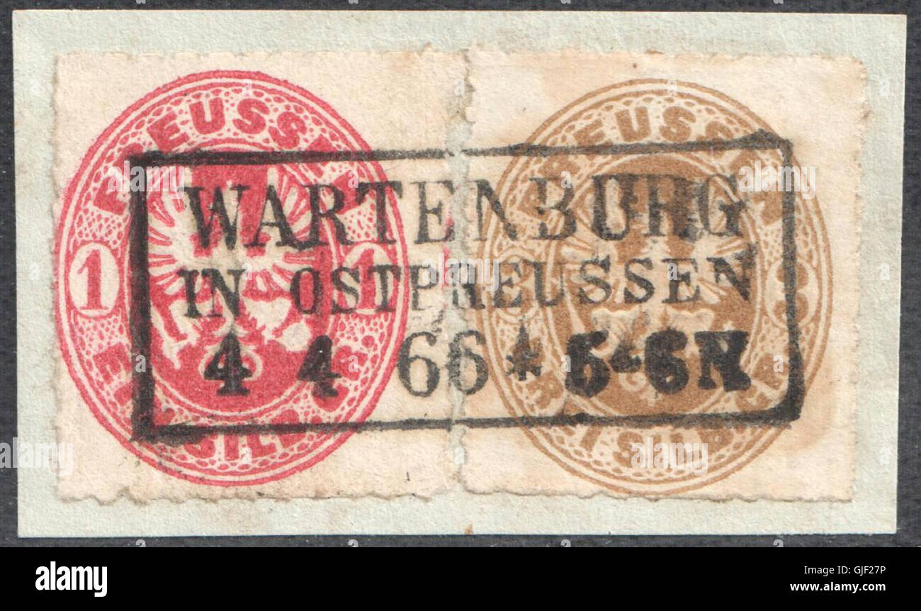 The Preussen 1861-65 Mi16&18 stamps depict scenes from East Prussia ...
