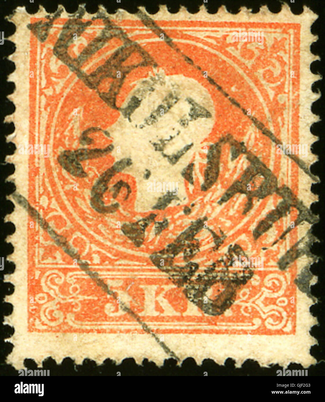 The 1859 Nikolsburg 5kr Mikulov stamp was part of the Austrian Empire's ...
