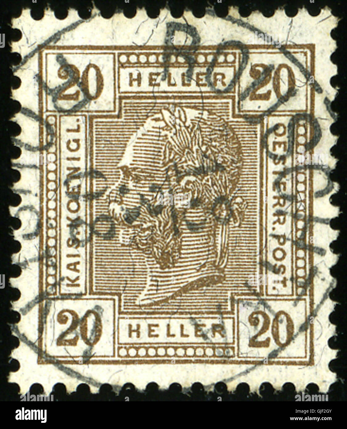 The 1908 Rouschtka 20h stamp is a rare postal issue from the region of ...