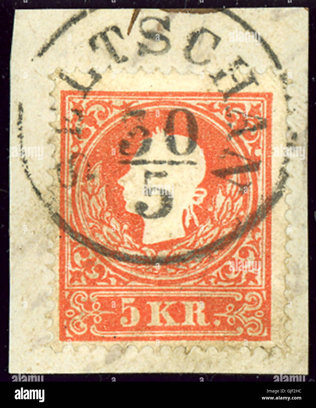 The Seltschan 1859 5kr Sedlcany stamp is an early example from ...