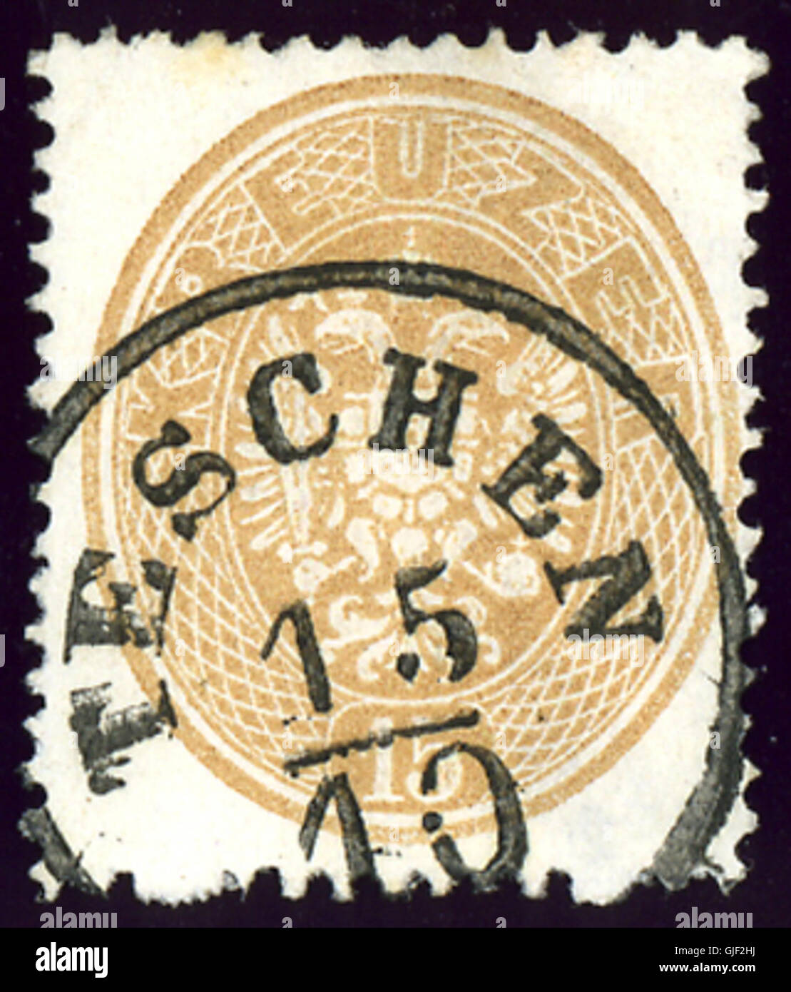 The 1863 Teschen Cesky Tesin stamp is a historic issue from the region ...