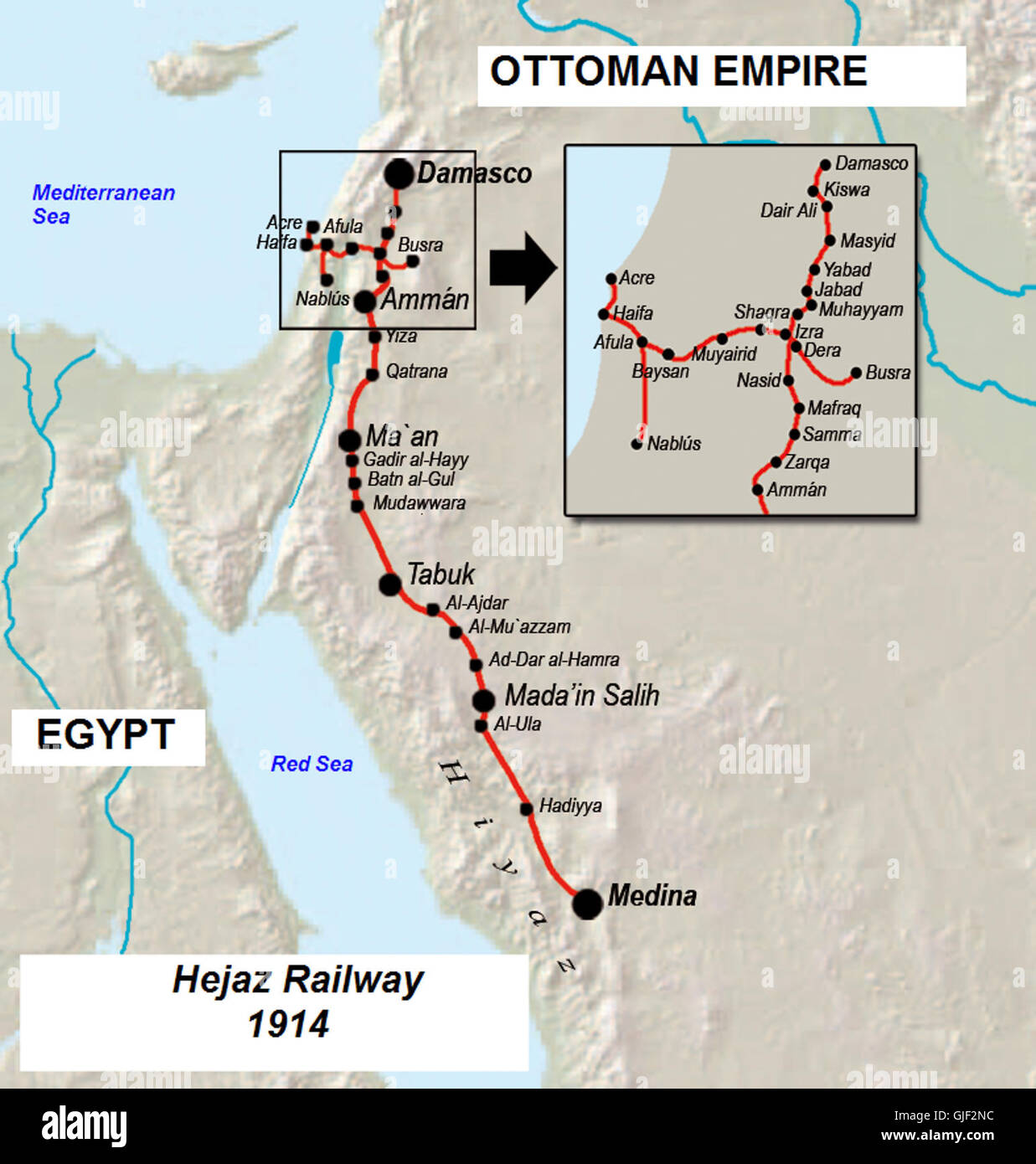 The Ferrocarril del Hiyaz stamp commemorates the Hejaz Railway, which ...