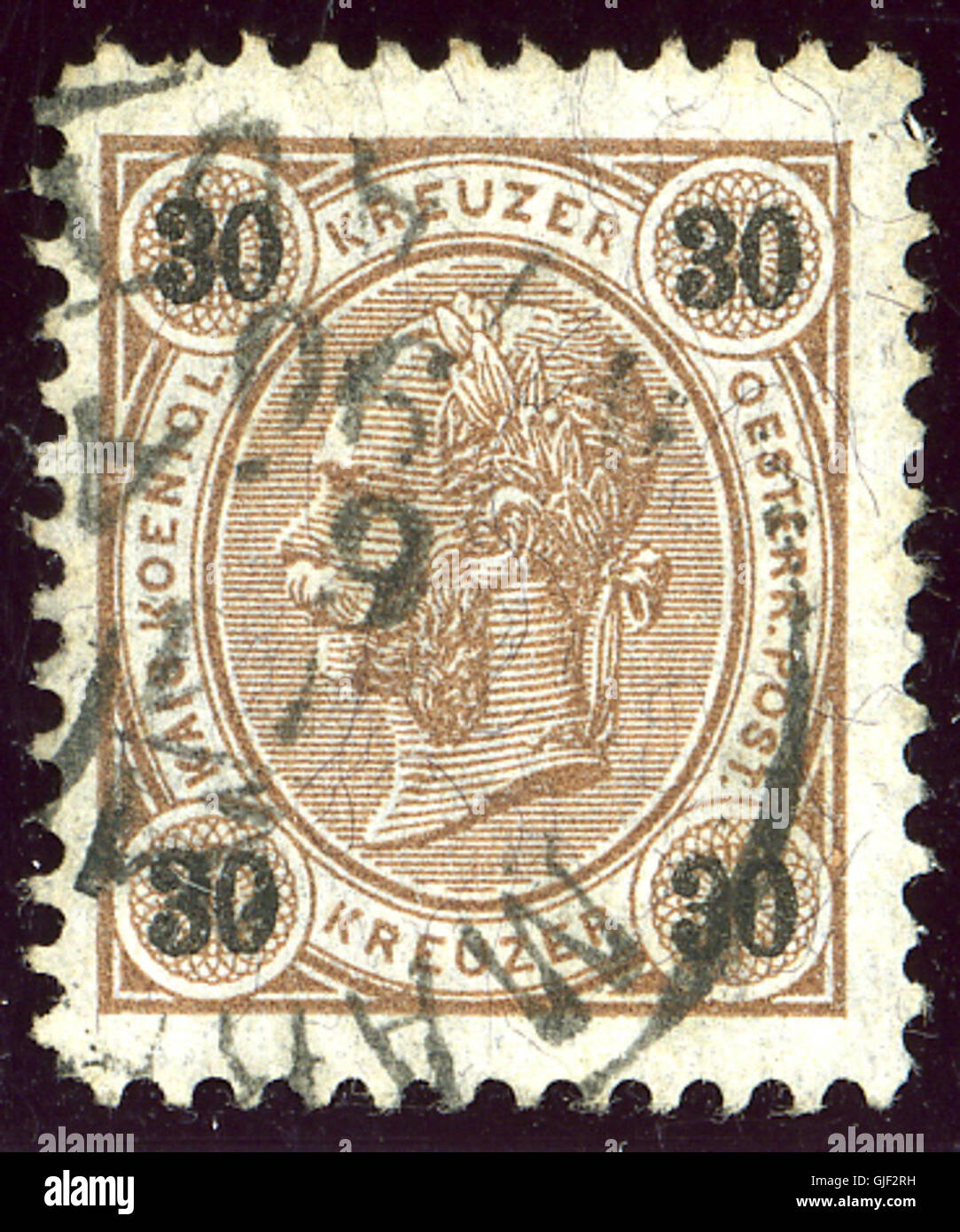 The 1890 KK 30kr Mi59x stamp is a key example of the late 19th-century ...