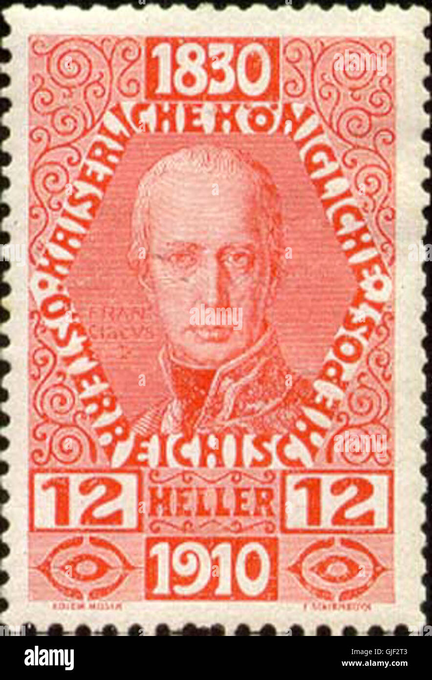 The Emperor Franz I stamp was issued to honor Franz I, Emperor of ...