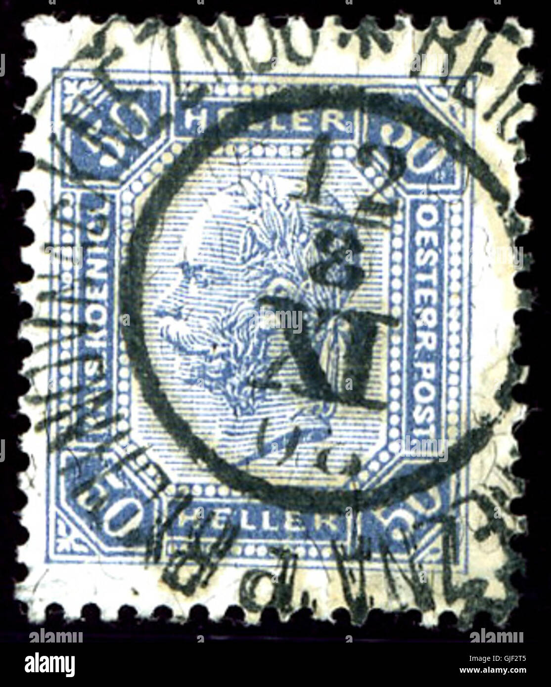 The GDje 134 stamp features an important postal mark from Reichenau ad ...