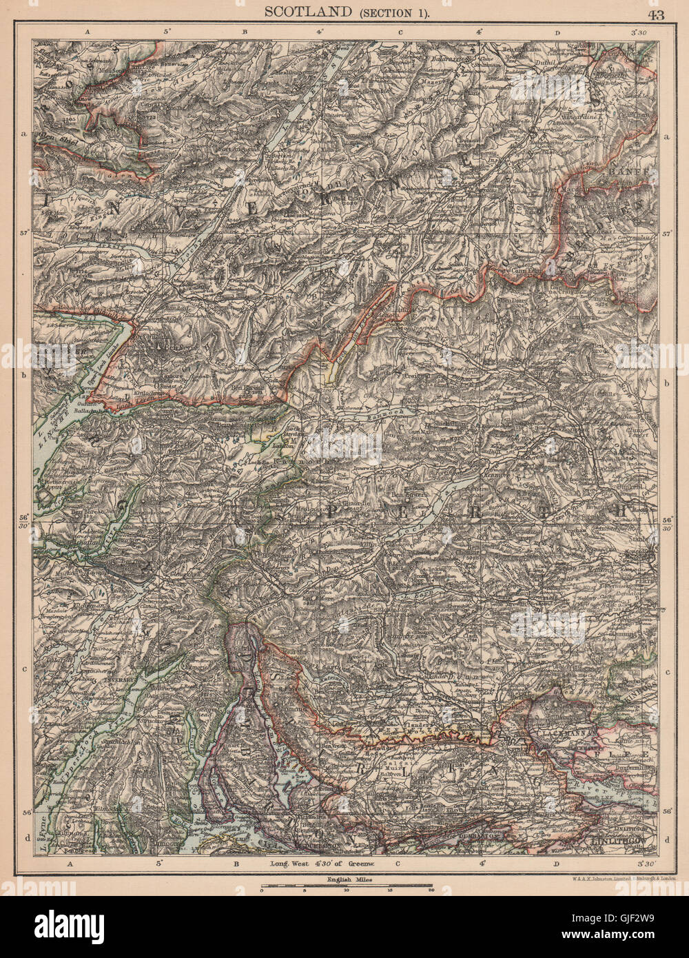 Perthshire map hi-res stock photography and images - Alamy