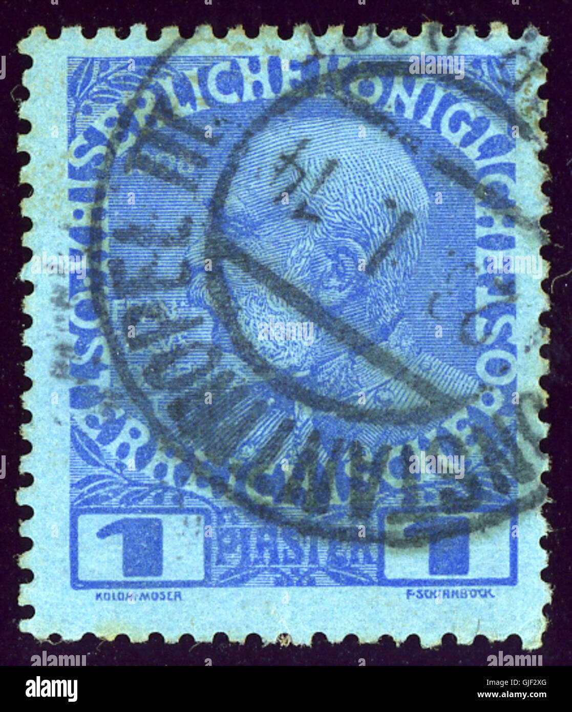 The 1914 KK 1-piaster Constantinopel III Mi63 stamp was issued in the ...
