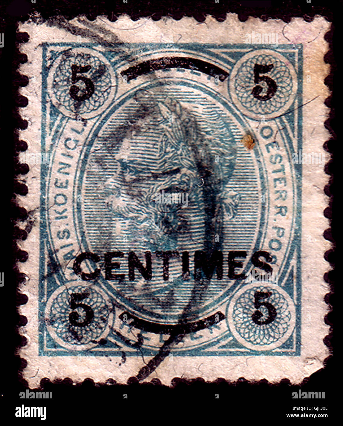 The Österreichcrete 5cent 1903 stamp was issued by the Austrian postal ...