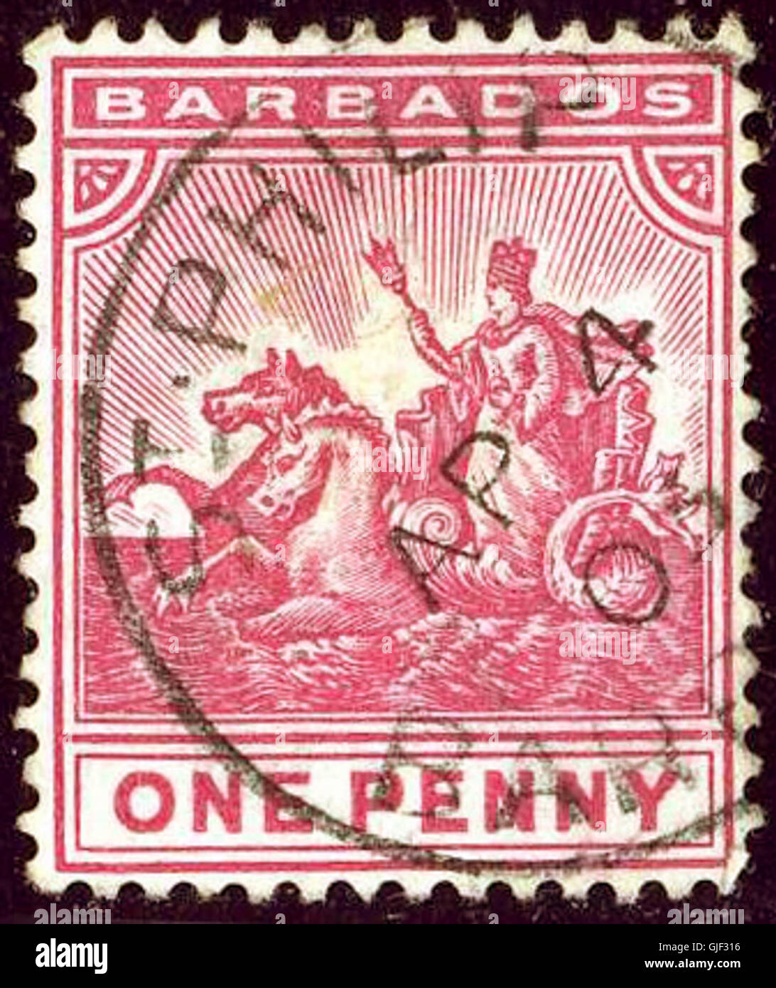 The 1903 1d Barbados St-Philip stamp (Yv51 SG107) was part of a series ...