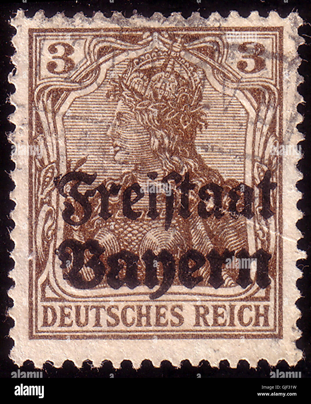 The Bayernfreistaat stamps from 1906-1919 were issued by the Free State ...