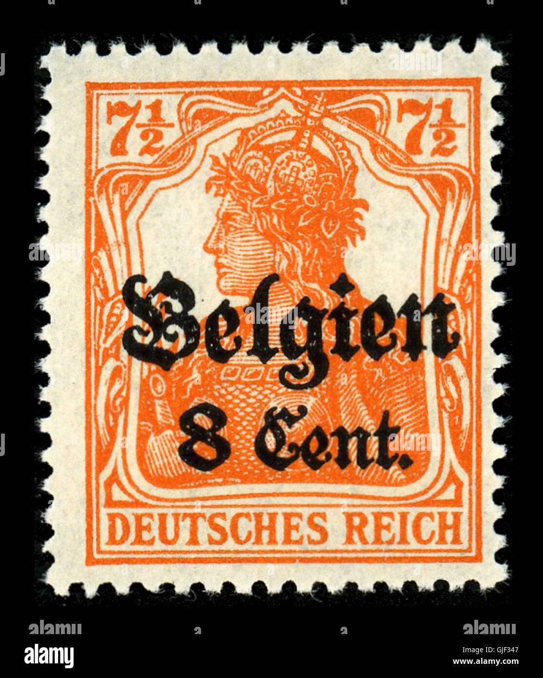 The Deutsches Reich - Belgien stamp was issued during the German ...
