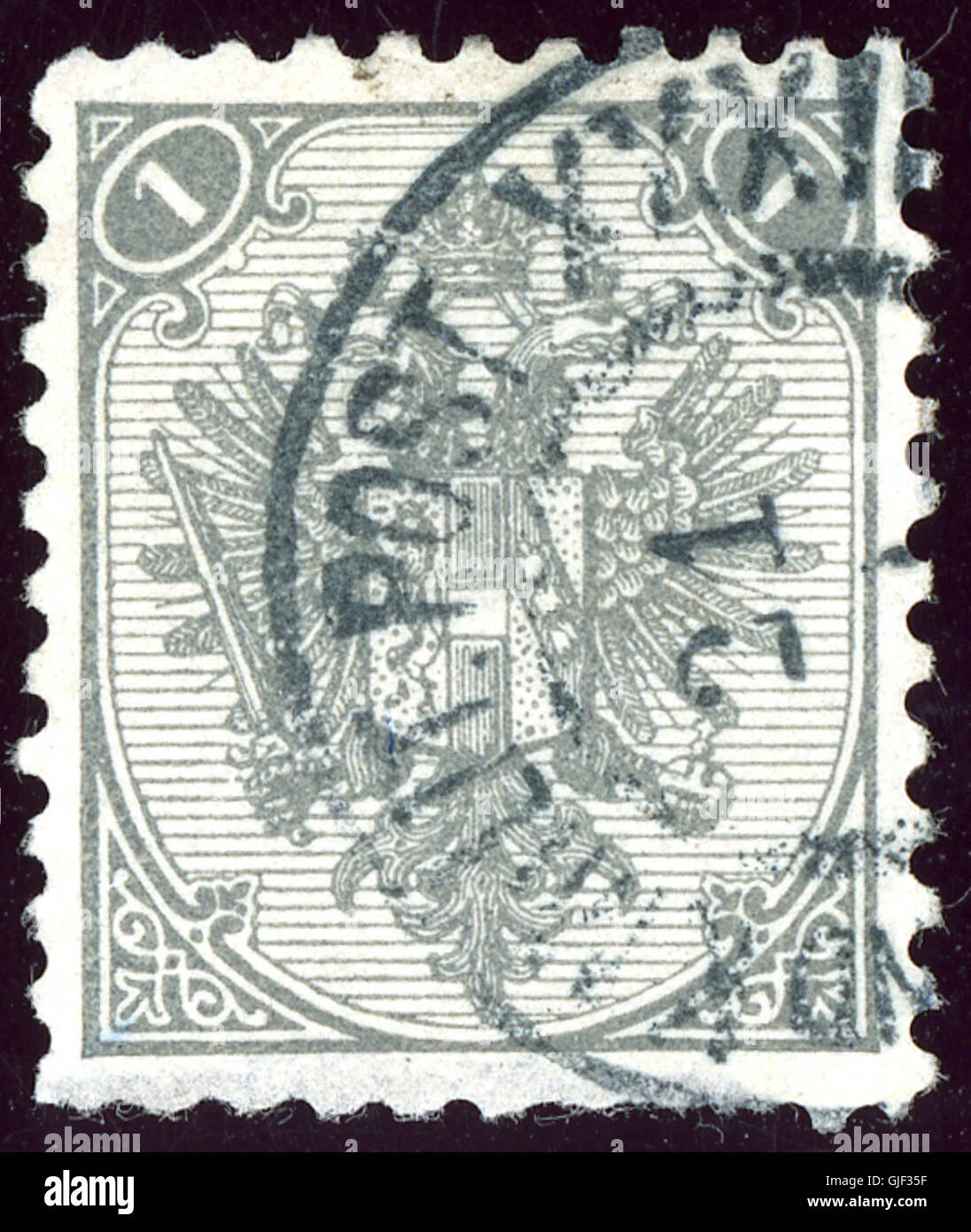 The 1894 B-H 1kr typo M1II stamp is a rare printing error from Bosnia ...