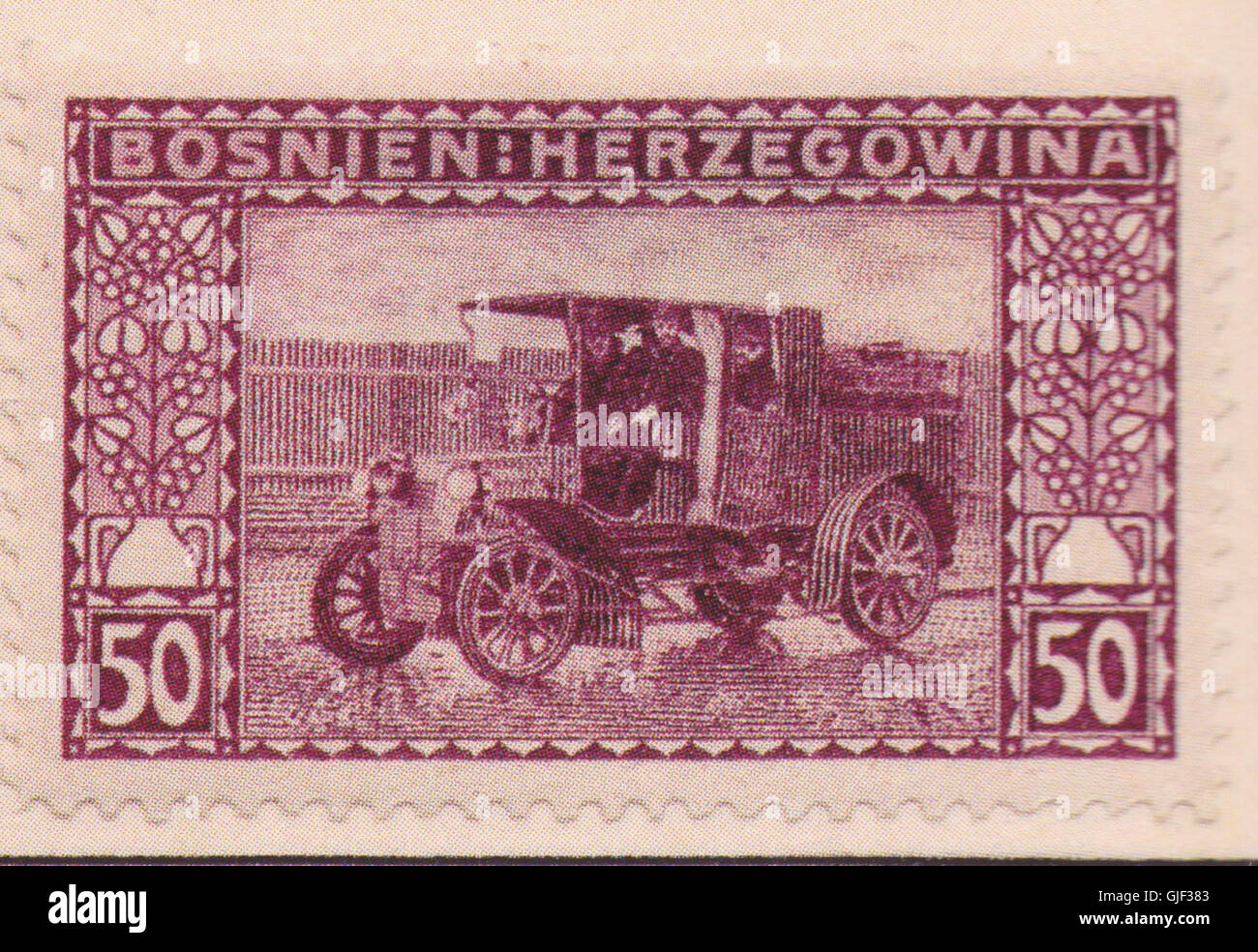 The Kolo Moser 50 stamp was issued for Bosnia-Herzegovina and features ...