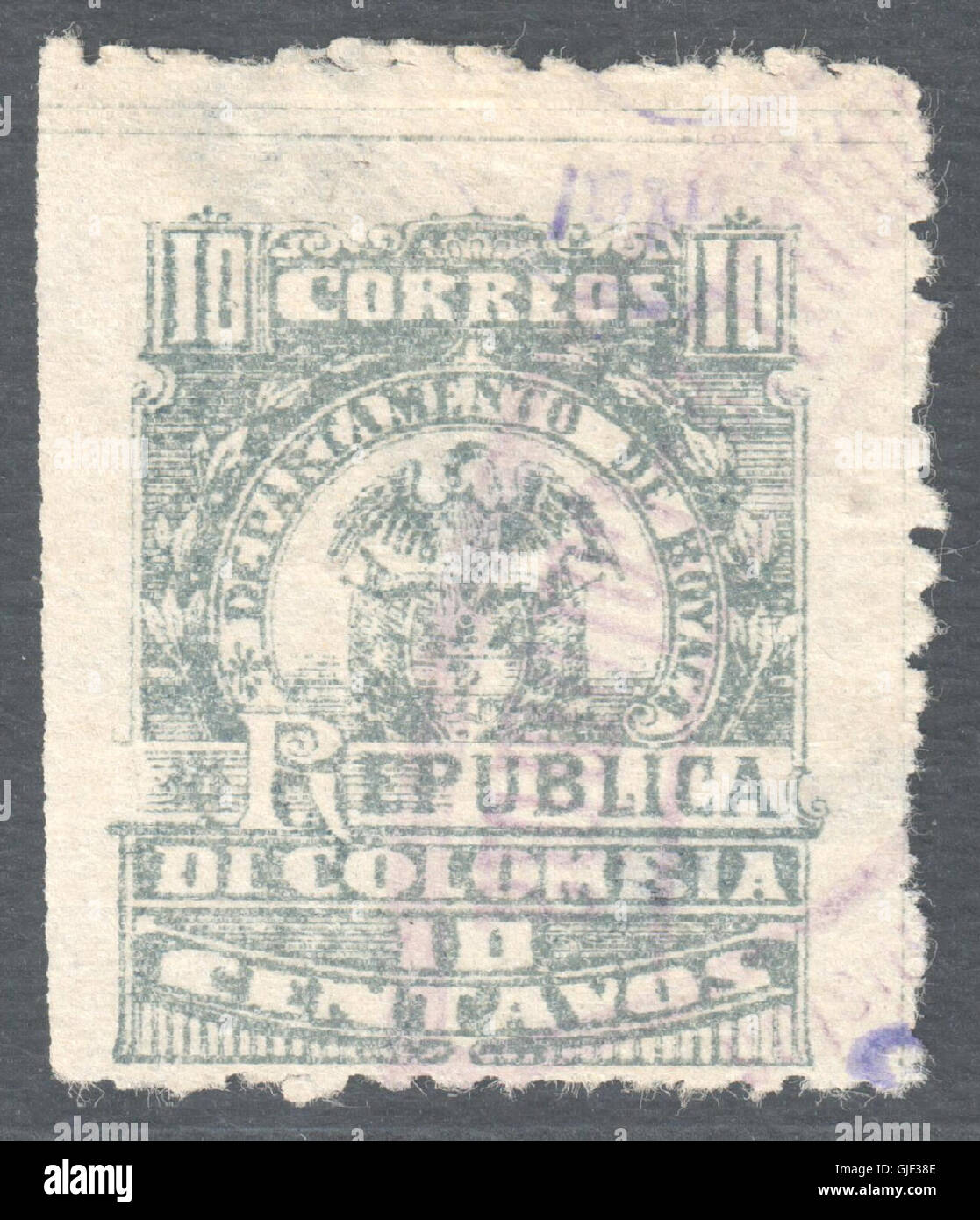 The 1903 Boyac Sc10 stamp is a significant example of early Colombian ...