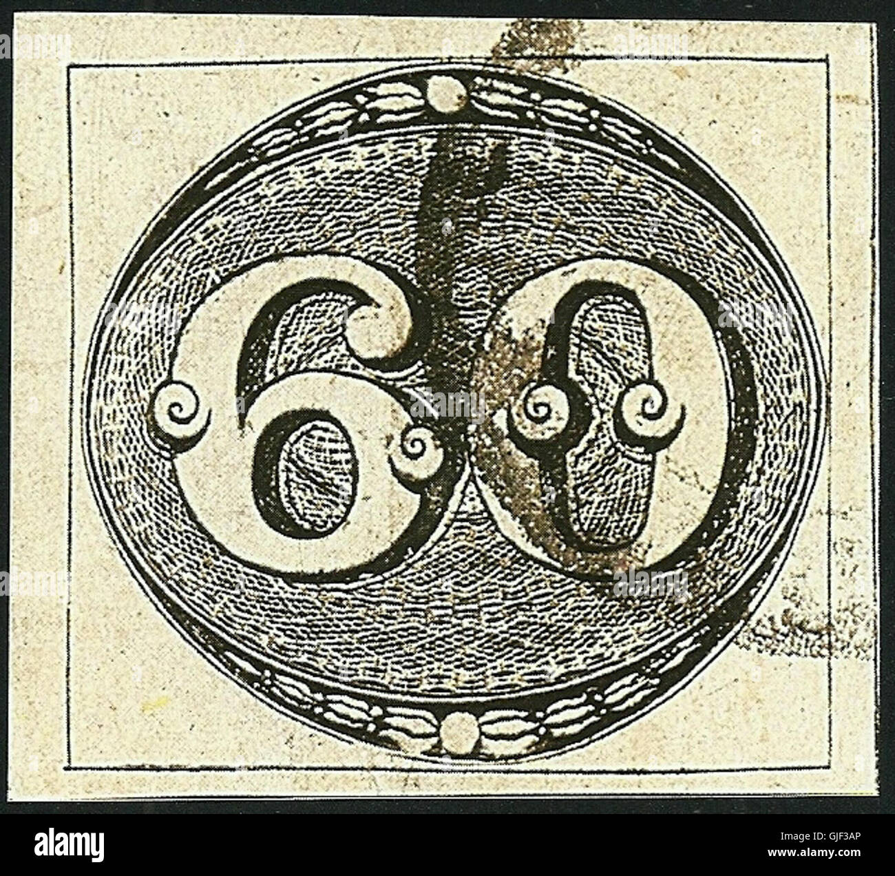 Brazilian stamp from the 'Série Olho-de-Boi', denomination 60 réis ...