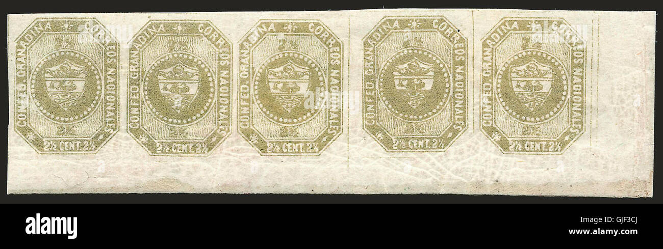 The 1859 Colombia SC1b stamp is a classic example of Colombian postal ...