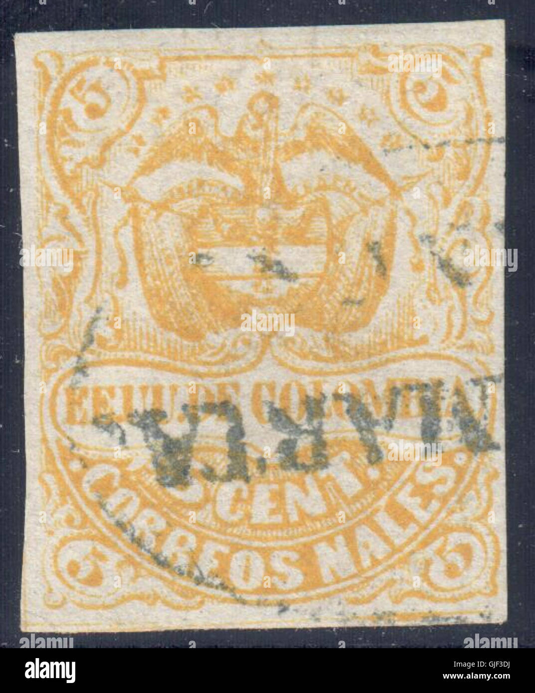The 1868 Colombia Sc53 stamp is a significant issue in Colombian ...