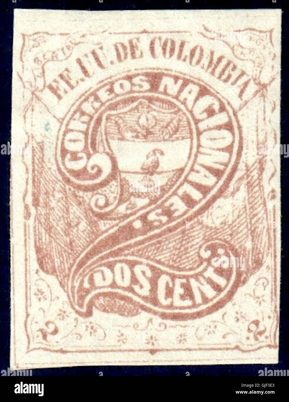 The 1871 Colombia Sc68 stamp is a vintage issue from Colombia’s early ...