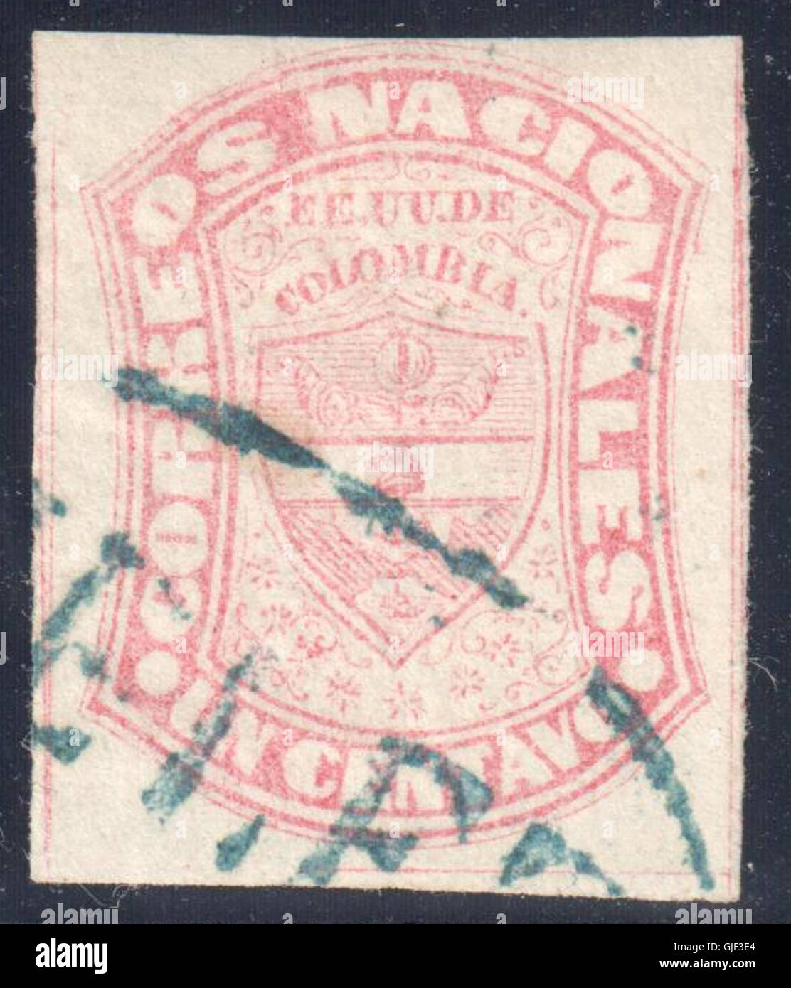The 1873 Colombia Sc67 stamp was issued as part of the country’s early ...
