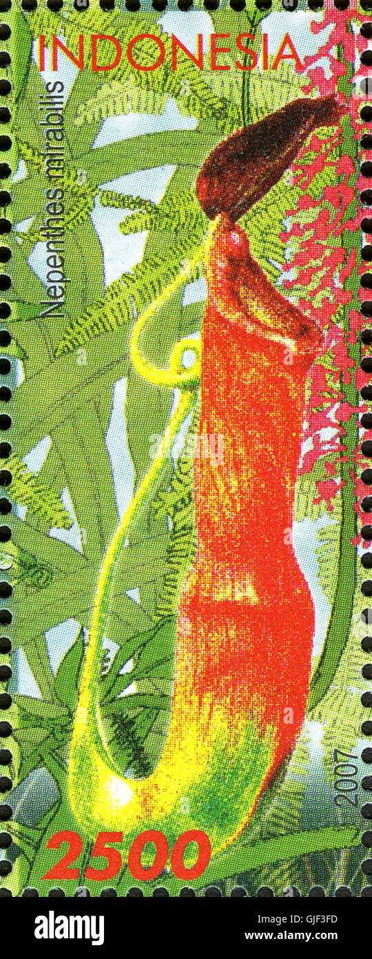 Released as stamp number 039-07, this Indonesian stamp showcases a ...