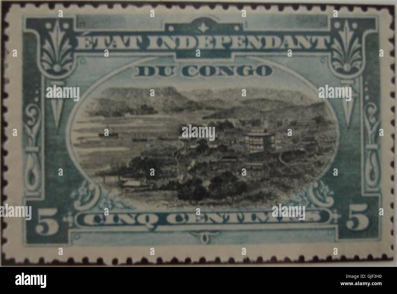 The 5c bleu stamp features a blue color and was issued for standard ...