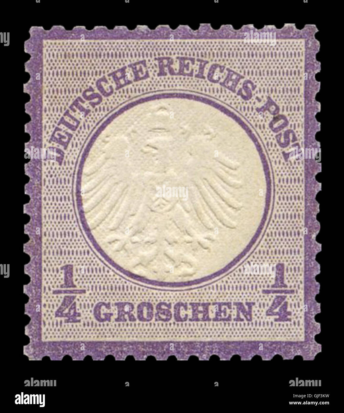 The DR 1872 1 kl Brustschild 1-4 Groschen stamp is part of the German ...
