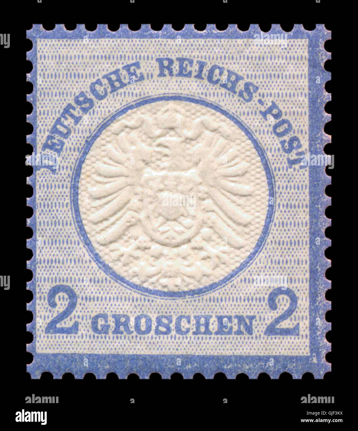 The 1872 20 Groschen Brustschild stamp from the German Empire features ...