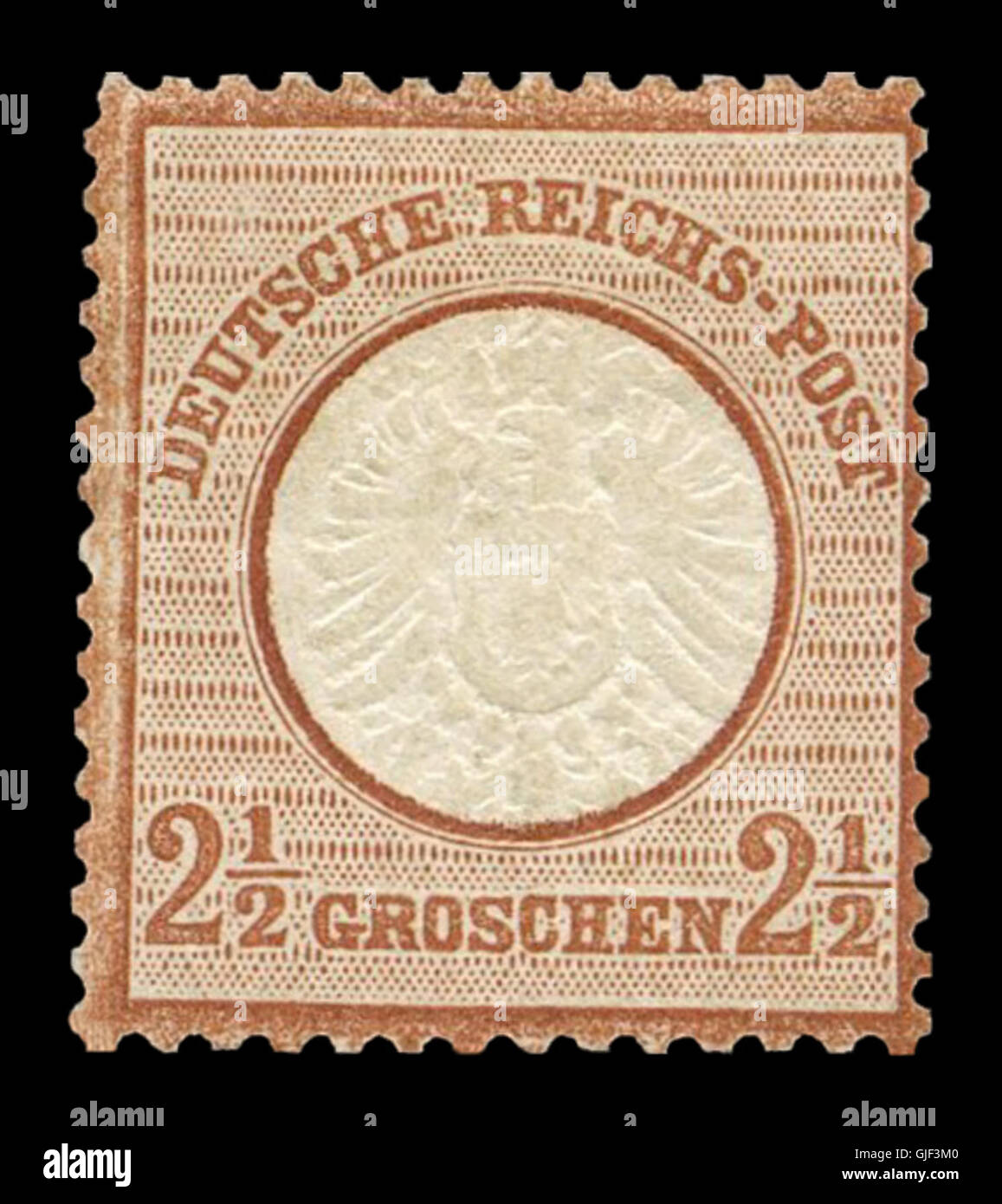 The DR 1872 21 gr Brustschild 2 1/2 Groschen stamp was issued in the ...